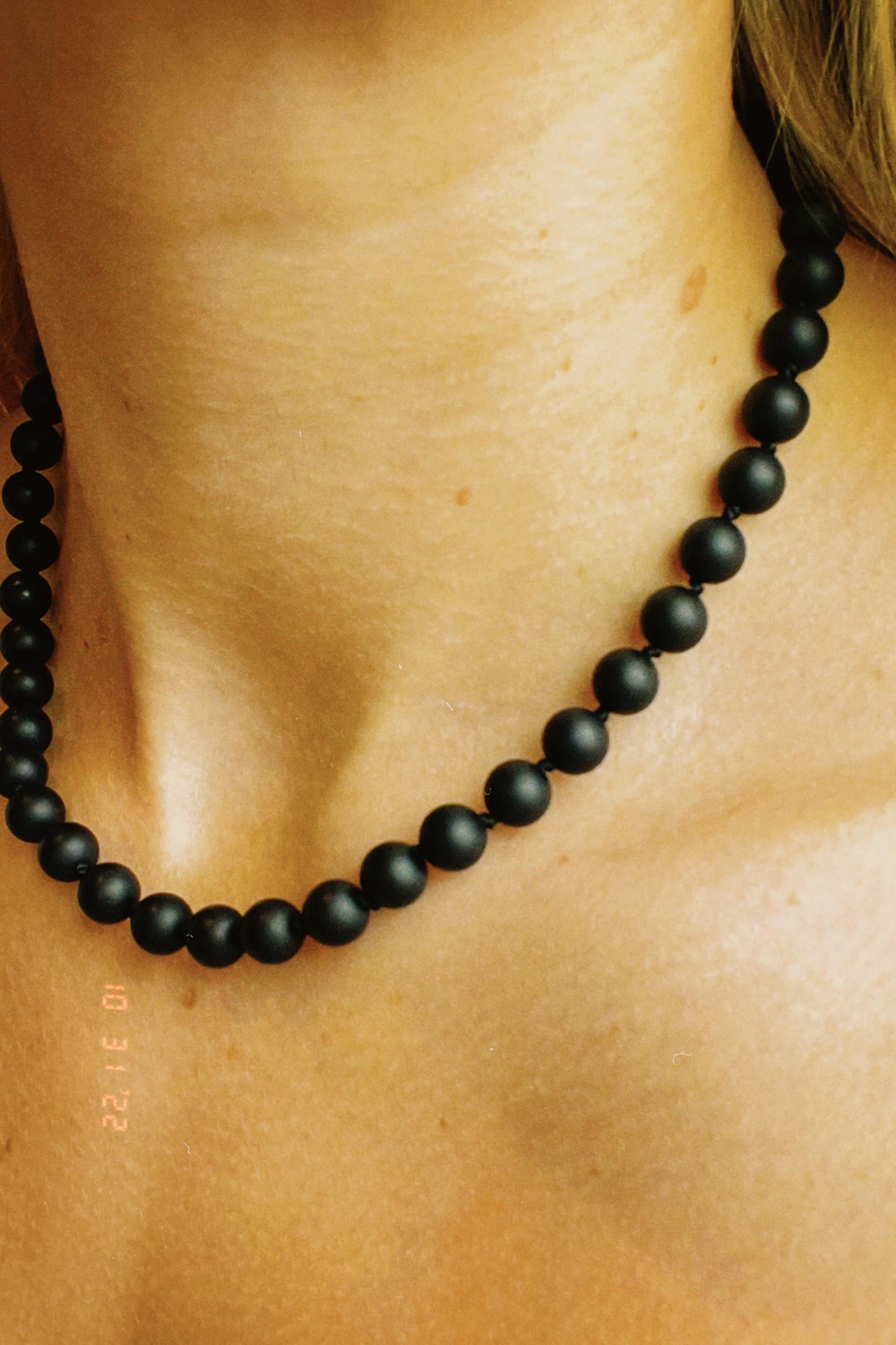 Kjede 45cm Sort Onyx Matt | Krystaller & Mineraler - Mystica