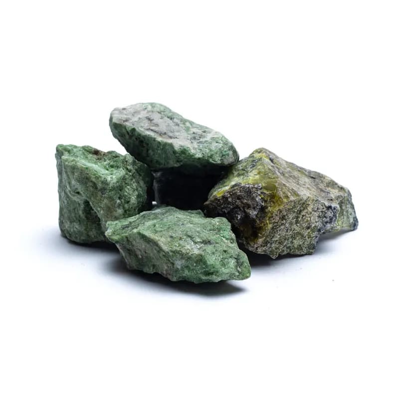 Kvarts Grønn m/Diopsid Råstein 3-6cm - Mystica